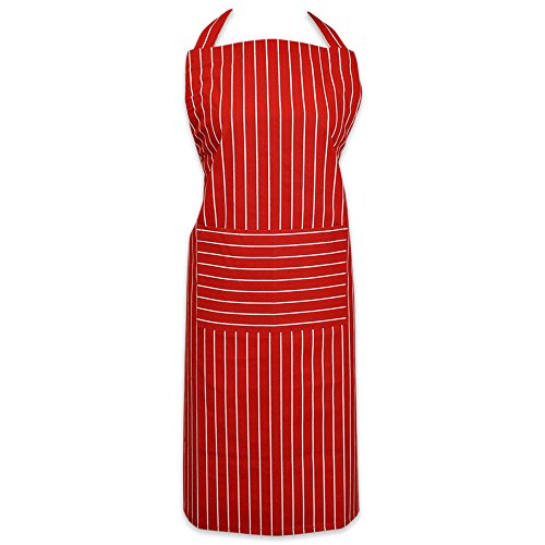 DII Professional and Commercial Grade, Chef Stripe Kitchen, Apron, Tango Red