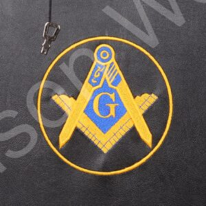 Masonic Regalia Master Mason MM/WM Apron Case golden Bullion embroidered (15 X 17 INCH), Gold,bullion