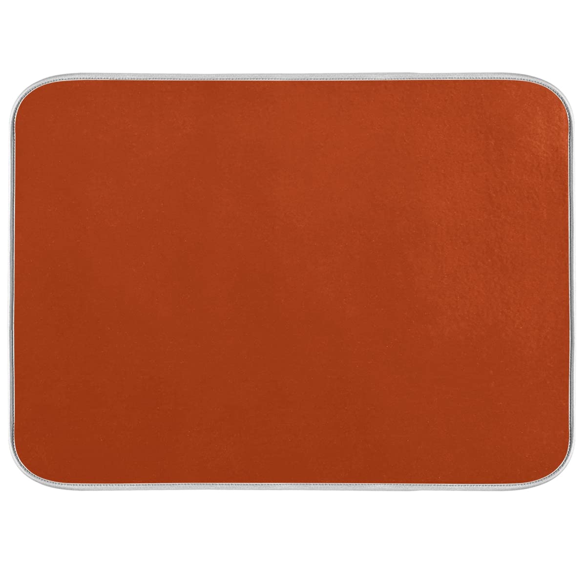 xigua Plain Rust Solid Color Dish Drying Mat, Absorbent Microfiber Pad Protector For Kitchen Counter Top Mat Dish Drainboard 18x24in