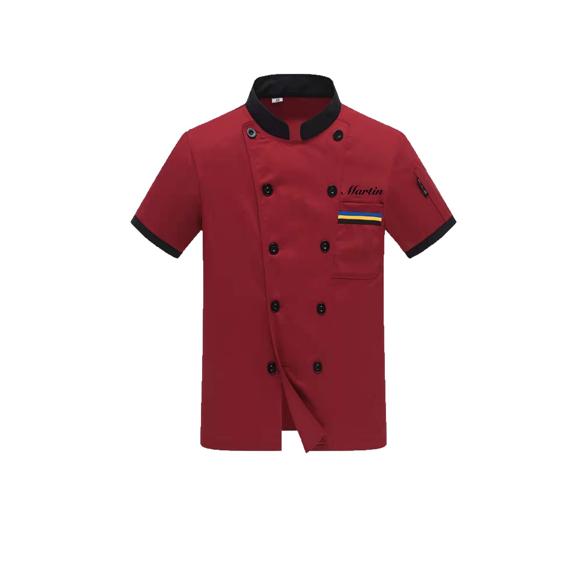 Personalized Chef Coat Short Sleeve Embroidered Chef Shirt Custom Food Service Uniform Chef Jacket for Men Women