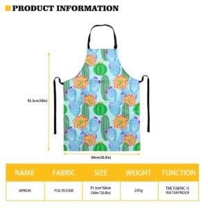 ZFRXIGN Boho Tribal Ethnic Horse Apron Turquoise Women Cooking Kitchen Aprons with Pocket for Phone Holder Adjustable Bib Apron Organizer Plus Size