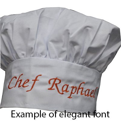 CHEFSKIN Personalized Customized Embroidery Set of Apron and Mushroom Chef Hat for Adult 2XL