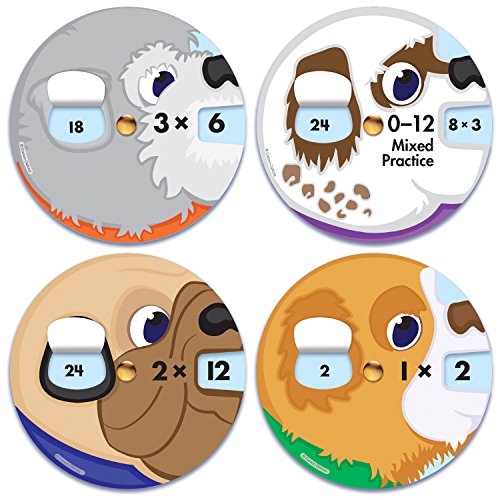 Carson Dellosa Ez-Spin Multiplication Math Cutouts, 18 Math Manipulative Cutouts for Bulletin Board & Classroom Décor, Math Classroom Cut-Outs, Multiplication Cutouts for Classroom Math Games