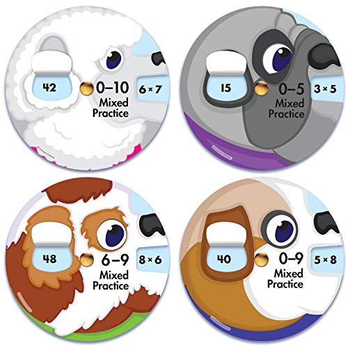 Carson Dellosa Ez-Spin Multiplication Math Cutouts, 18 Math Manipulative Cutouts for Bulletin Board & Classroom Décor, Math Classroom Cut-Outs, Multiplication Cutouts for Classroom Math Games