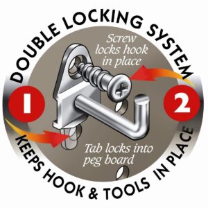 Triton Products DuraHook Pegboard Hook, Pack of 10, Silver