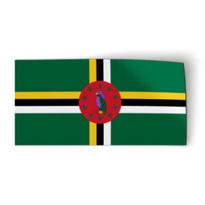 dominica flag - flexible magnet - car fridge locker - 6"