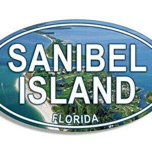 Magnet 3x5 inch Oval Sanibel Island Sticker (Florida fl FLA Cape Beach) Magnetic Magnet Vinyl Sticker