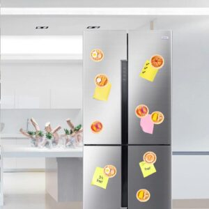 6 Pcs Cute Magnets Funny Fridge Magnets, Food Steamer Refrigerator Magnets, Fridge Magnets 3D Resin Magnets for Office Whiteboard, Kitchen Decorations+100 Sheets/Pad Self-Stick Note Pads