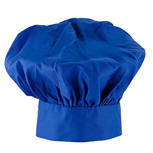 CHEFSKIN Big & Tall 2X XXL Mushroom Chef Hat, Fully Adjustable (Royal Blue)