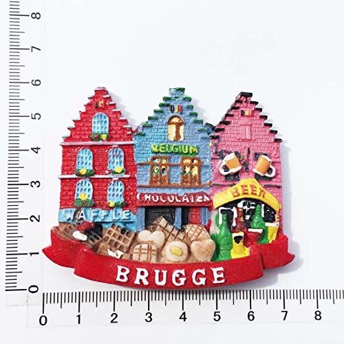 Bruges Belgium 3D Fridge Magnet Souvenir Gift,Handmade Home & Kitchen Decoration Brugge Refrigerator Magnet Collection