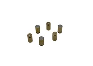 set of 6 bullet magnets, gold .40 caliber bullet casings, decorate your fridge or almost any metal surface (gold)