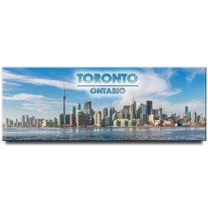 toronto panoramic fridge magnet ontario travel souvenir canada