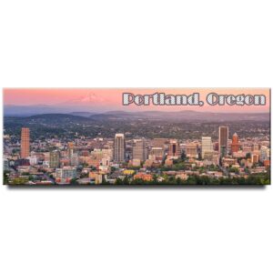 portland panoramic fridge magnet oregon travel souvenir