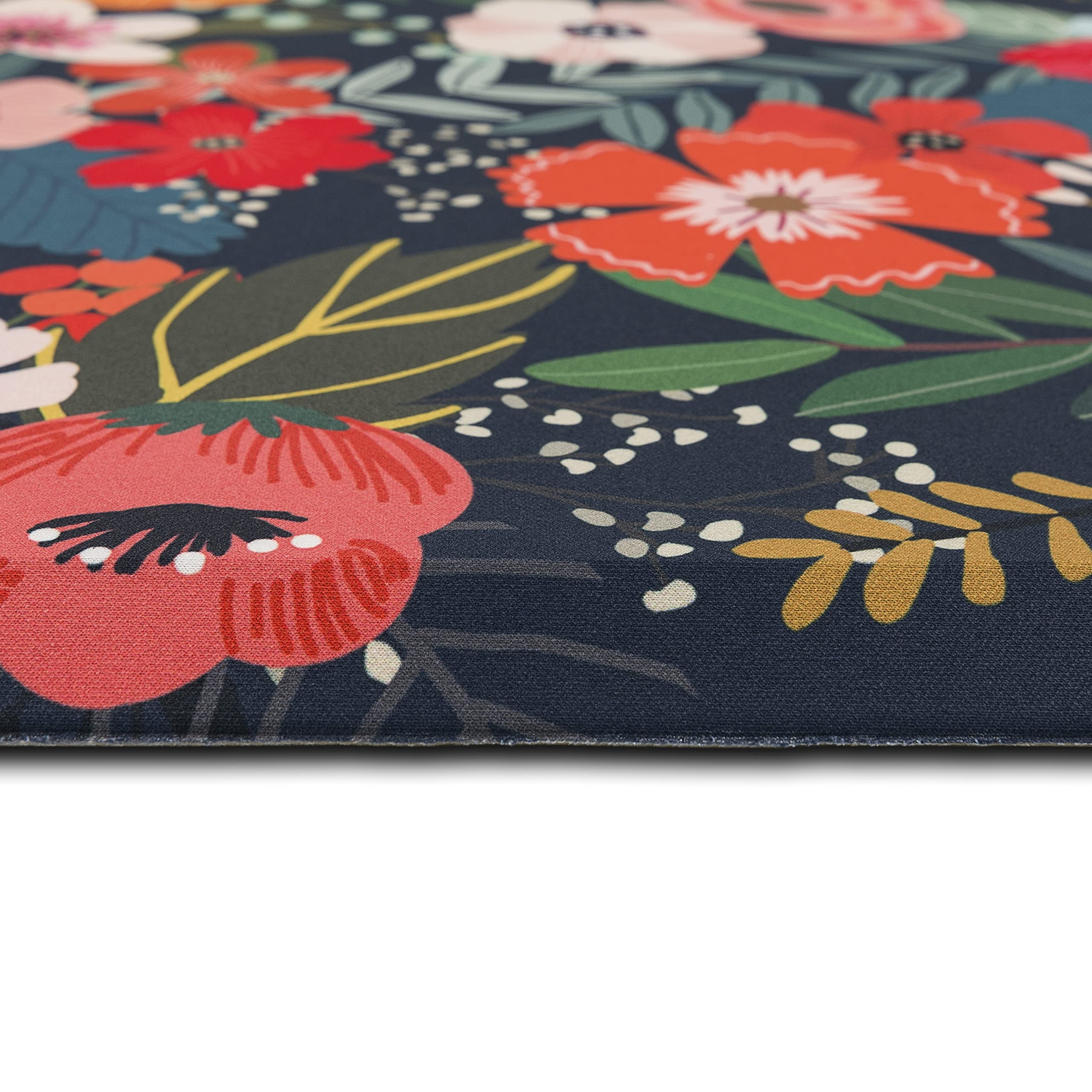 Mohawk Home Anti Fatigue Dri-Pro Cushion Mat, Bloomed Navy Blue (1' 6" x 2' 6")