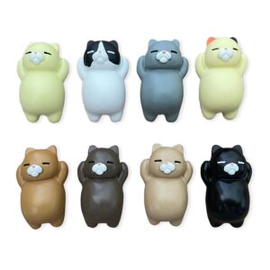 cute refrigerator magnets,8 pack cat magnets for fridge locker decor magnets 3d cat kawaii magnets for office,kitchen,whiteboard,house,decorative magnets gifts for cat lovers