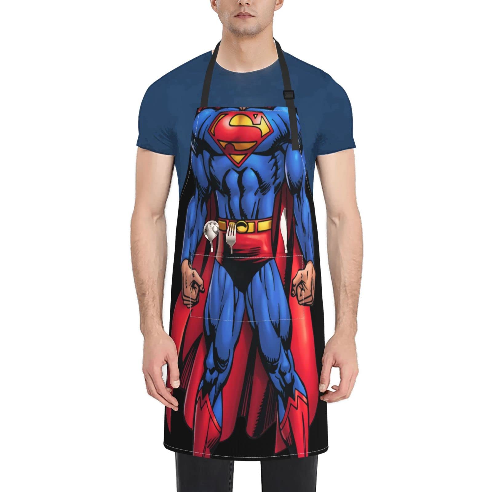 model zone Superhero waterproof apron is the best gifts for the family man or woman cooking apron funny aprons waterproof creative cooking apron