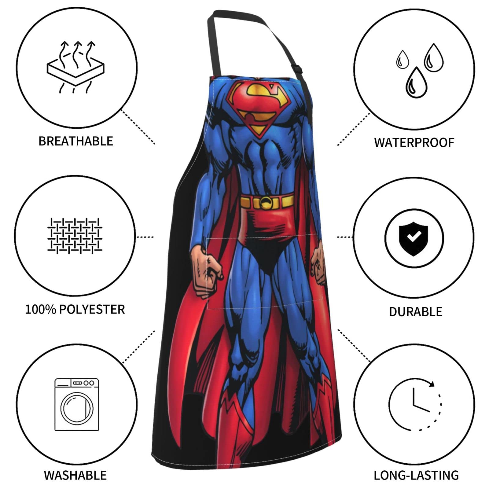 model zone Superhero waterproof apron is the best gifts for the family man or woman cooking apron funny aprons waterproof creative cooking apron