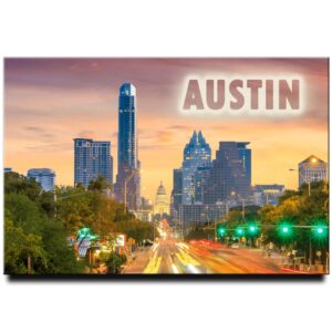 austin photo fridge magnet texas travel souvenir