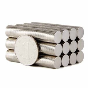 syhl 20pcs 20x1mm（7.87x0.04in） refrigerator premium brushed nickel fridge, office magnets...