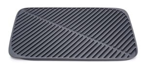 joseph joseph flume folding draining mat, gray, large