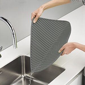 Joseph Joseph Flume Folding Draining Mat, Gray, Large