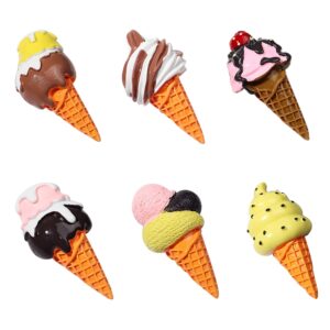 12 pcs ice cream refrigerator magnet,ice cream refrigerator magnetic sticker 3d resin ice cream refrigerator magnets decorative fridge magnets for kitchen home decoration office whiteboard