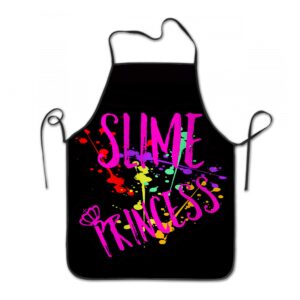 mweet slime apron funny colorful paint kitchen apron adjustable waist ties polyester bib apron for women girl baking cooking bbq gardening party