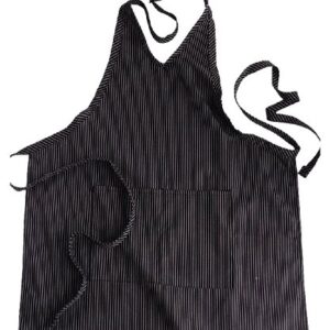 Ed Garments V-Neck Patch Pocket Bib Apron, BLACK, One Size