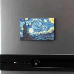 Buttonsmith Vangogh Starry Night Magnet - Set of 2 1.75" x 2.75" Rectangle Magnets - Made in The USA