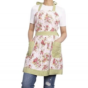 madiy kitchen aprons for women with pockets, long adjustable waist ties and neck strap, 20.5" x 29"