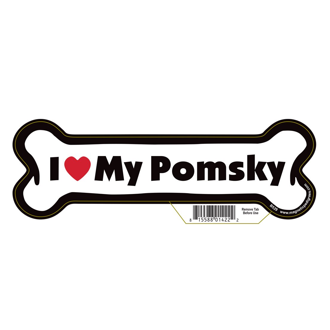 Pet Gifts USA Pomsky Dog Bone Magnet