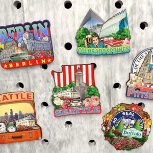 Austin Texas USA America Fridge Magnet Wooden Collection 3D Wood Handmade Travel City Souvenirs Refrigerator Magnet Home Decoration Gift -45