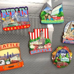 Austin Texas USA America Fridge Magnet Wooden Collection 3D Wood Handmade Travel City Souvenirs Refrigerator Magnet Home Decoration Gift -45