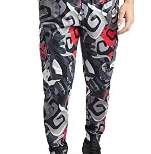 CHEF 360 Men's 7-Pocket Graffiti Print Stretch Jogger Chef Pant (L)