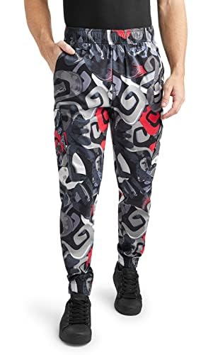 CHEF 360 Men's 7-Pocket Graffiti Print Stretch Jogger Chef Pant (L)