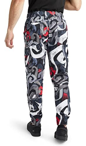 CHEF 360 Men's 7-Pocket Graffiti Print Stretch Jogger Chef Pant (L)