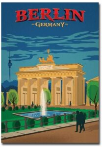 berlin germany travel vintage art refrigerator magnet size 2.5" x 3.5"