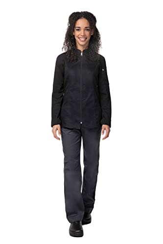 Chef Works Women's Nepal Chef Coat, Black, XX-Large