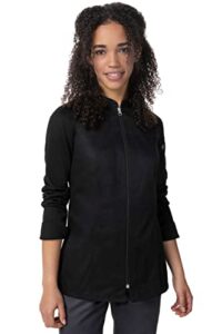 chef works women's nepal chef coat, black, xx-large