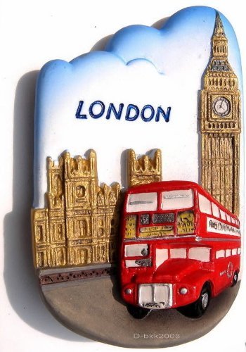 Double-decker Bus Big Ben London United Kingdom Souvenir World Tourist Attraction Fridge Magnet