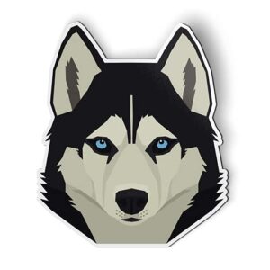 gt graphics express husky dog - 5" magnet for car locker refrigerator