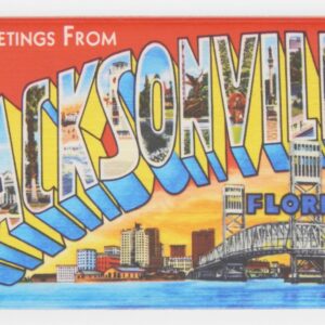 Greetings from Jacksonville Florida Fridge Magnet (1.75 x 2.75 inches)