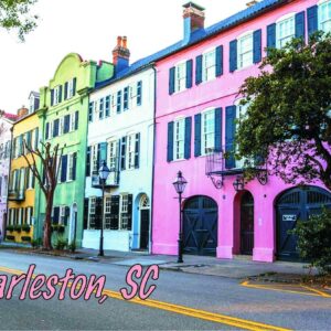 Charleston, SC Rainbow Row Homes, South Carolina, Souvenir Magnet 2 x 3 Photo Fridge Magnet