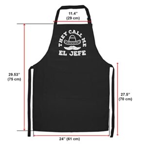 They Call Me El Jefe Cinco De Mayo Party Gift Kitchen Apron - Great Gift for Your Friend, Your Family's Member – Black