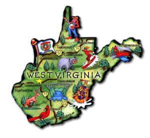 west virginia artwood state magnet collectible souvenir by classic magnets