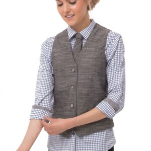 Chef Works Women's Augustine Vest, Grey, X-Large