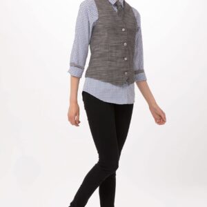 Chef Works Women's Augustine Vest, Grey, X-Large