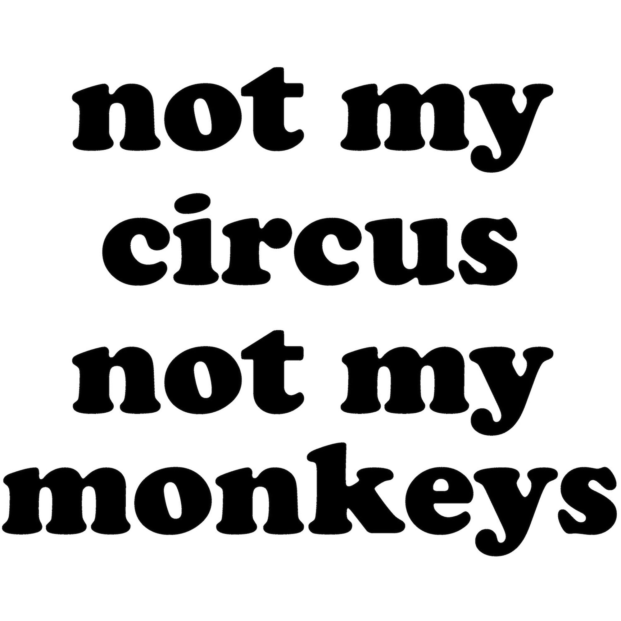 CafePress Not My Circus Not My Monkeys Magnets Rectangle Magnet, 3"x2" Refrigerator Magnet