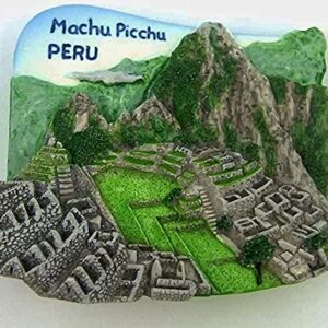 WitnyStore Tiny Machu Picchu The Lost City of The Incas in Cusco Region, Peru Latin America Tourist Attractions Resin Refrigerator Magnet Traveler Souvenir Gift Memento 3D Fridge Magnets