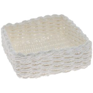 napkin holder 19x19x6,5cm woven white